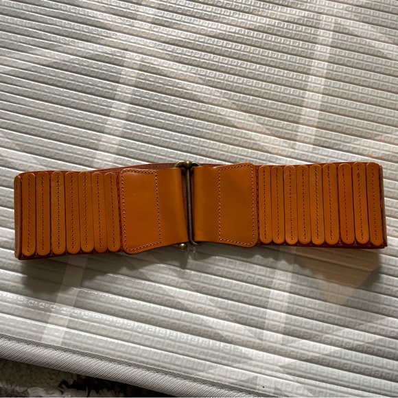 elise M. | Accessories | Elise M Genuine Leather Thick Elastic Belt Sm ...